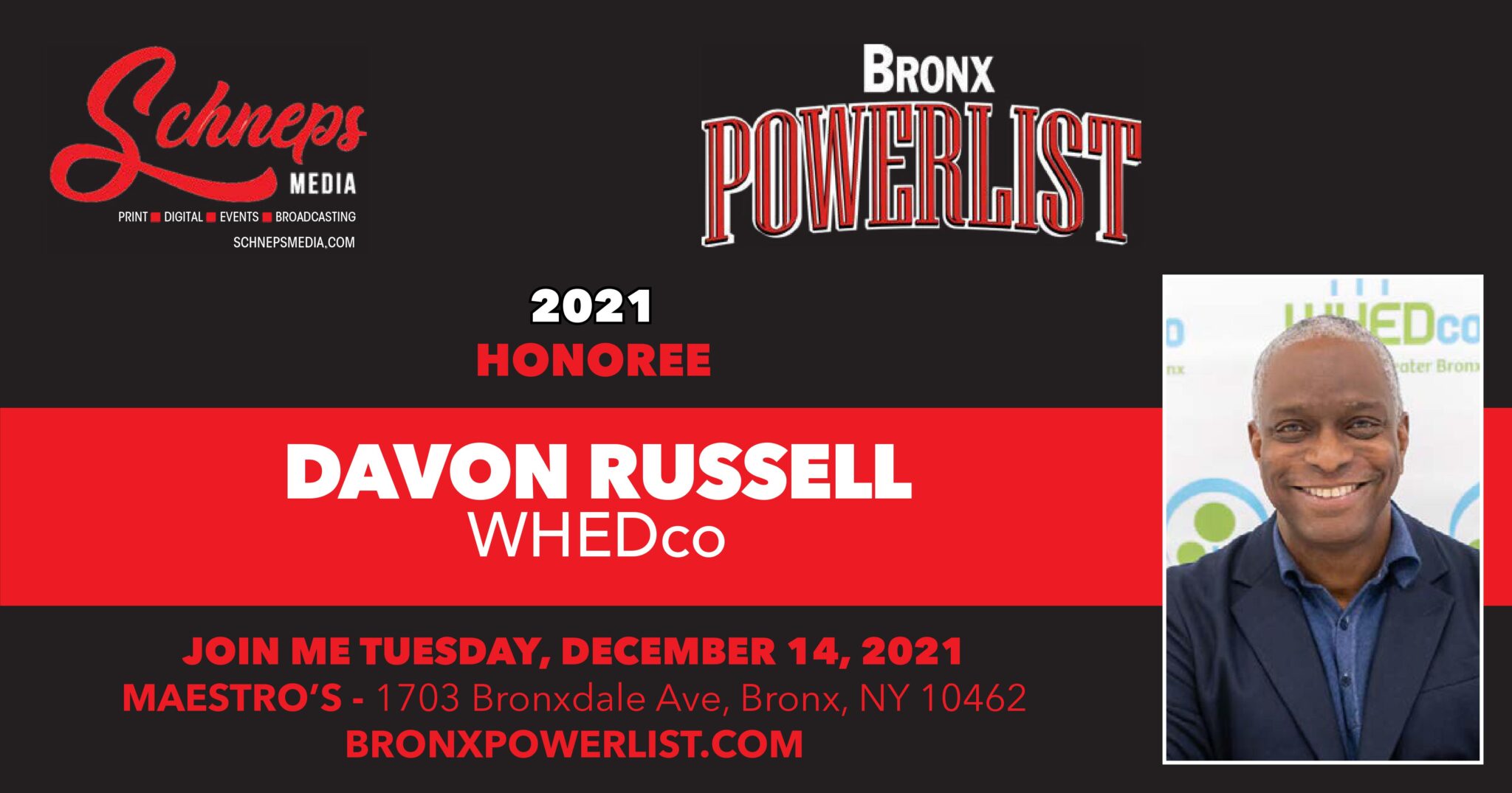 President Davon Russell Makes Bronx PowerList | WHEDco